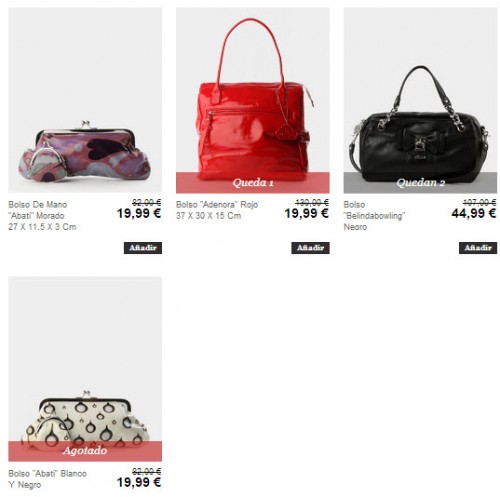 Bolsos Outlet en los principales portales de ventas privadas de España